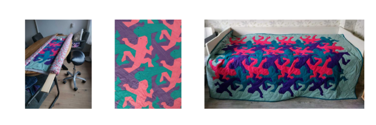 Salamanders van Escher - Quiltersgilde